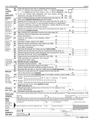 Form 1040A-Individual Income Tax Return - Short Form | PDF