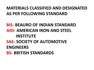 SPECIFICATION OF ENGG MATERIALS | PPT