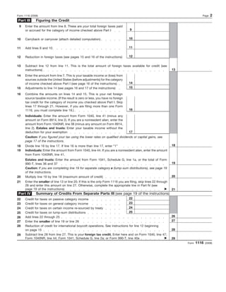 Form 1116-Foreign Tax Credit | PDF