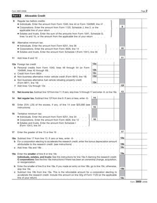 Form 3800-General Business Credit | PDF