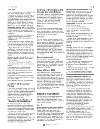 Form 3903-Moving Expenses | PDF