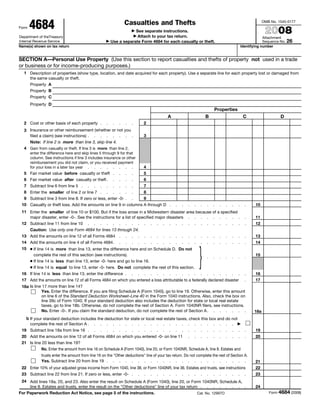 Form 4684-Casualties and Thefts | PDF