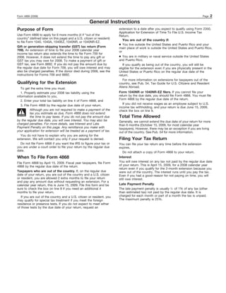 Form 4868-Application for Automatic Extension of Time | PDF