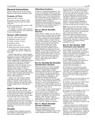 Form 6781- Gains and Losses From Section 1256 Contracts and Straddles | PDF