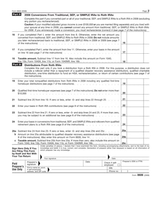 Form 8606*-Nondeductible IRAs | PDF
