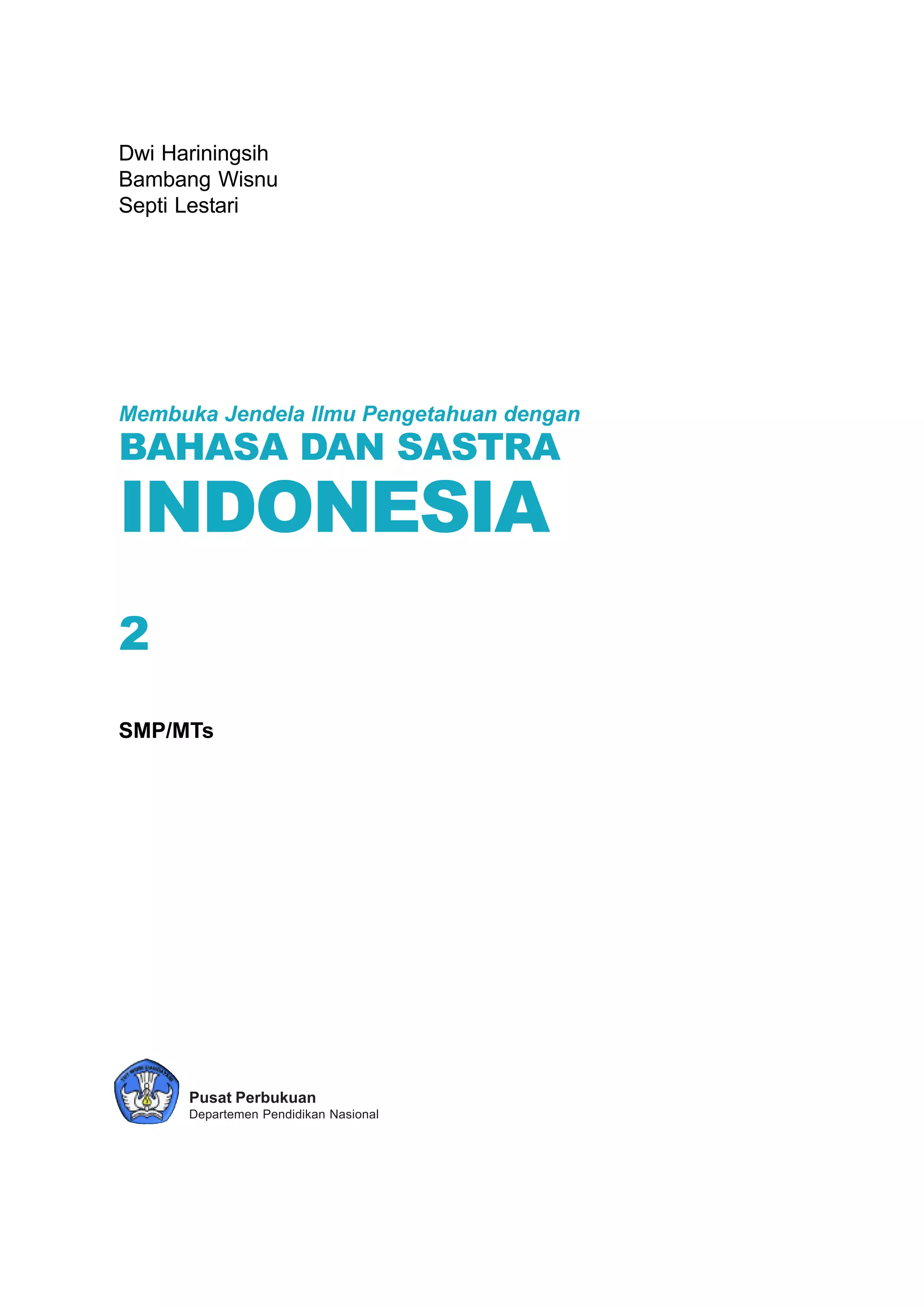 SMP-MTs kelas08 bahasa dan sastra indonesia 2 dwi septi | PDF