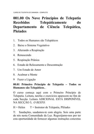 Curso de telepatia | DOC