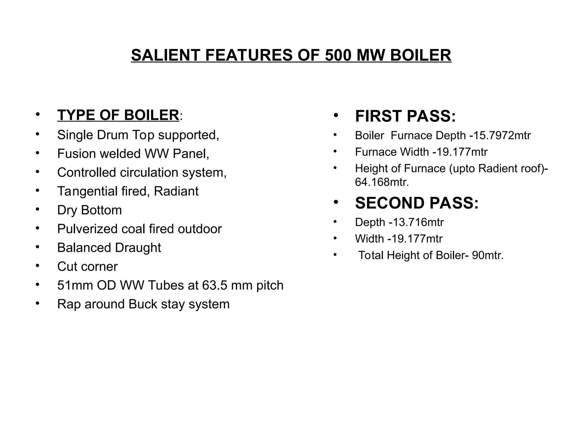 BHEL 500MW boiler Details design features, parameters.ppt