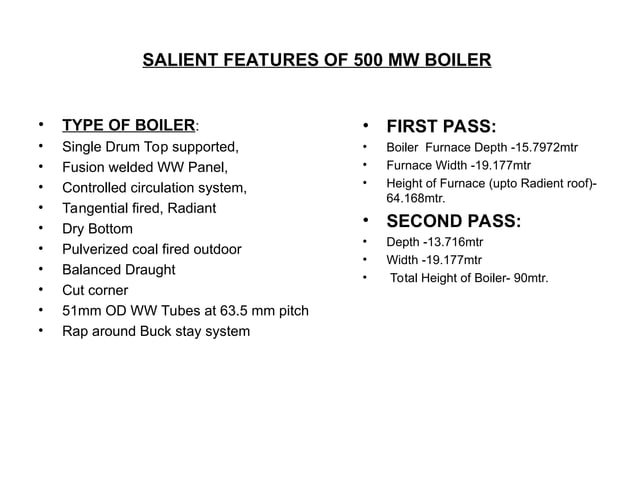 BHEL 500MW boiler Details design features, parameters.ppt