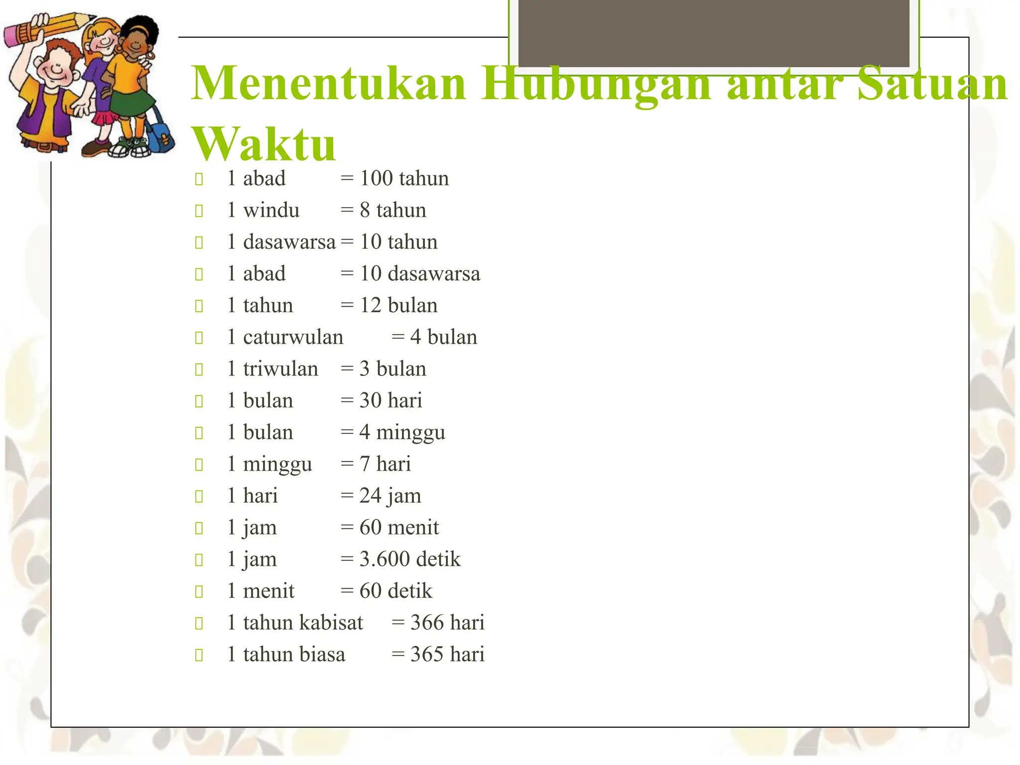 Hubungan antar satuan panjang, soal dan pembahasan | PDF