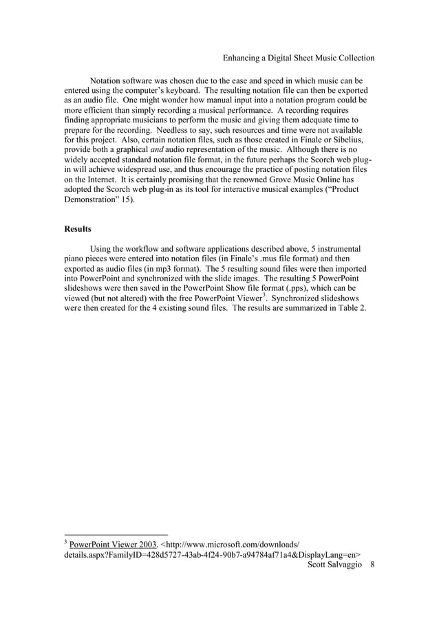 Enhancing a Digital Sheet Music Collection A report for LIS-435 ... | PDF | Digital Audio ...