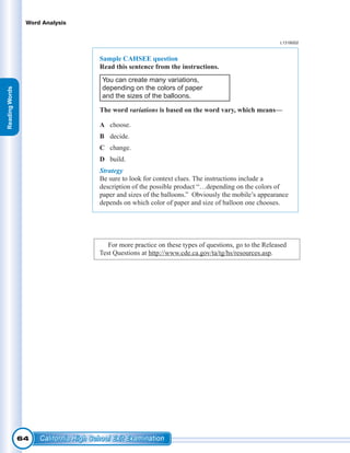 CAHSEE ELA Study Guide - California High School Exit Examination ...