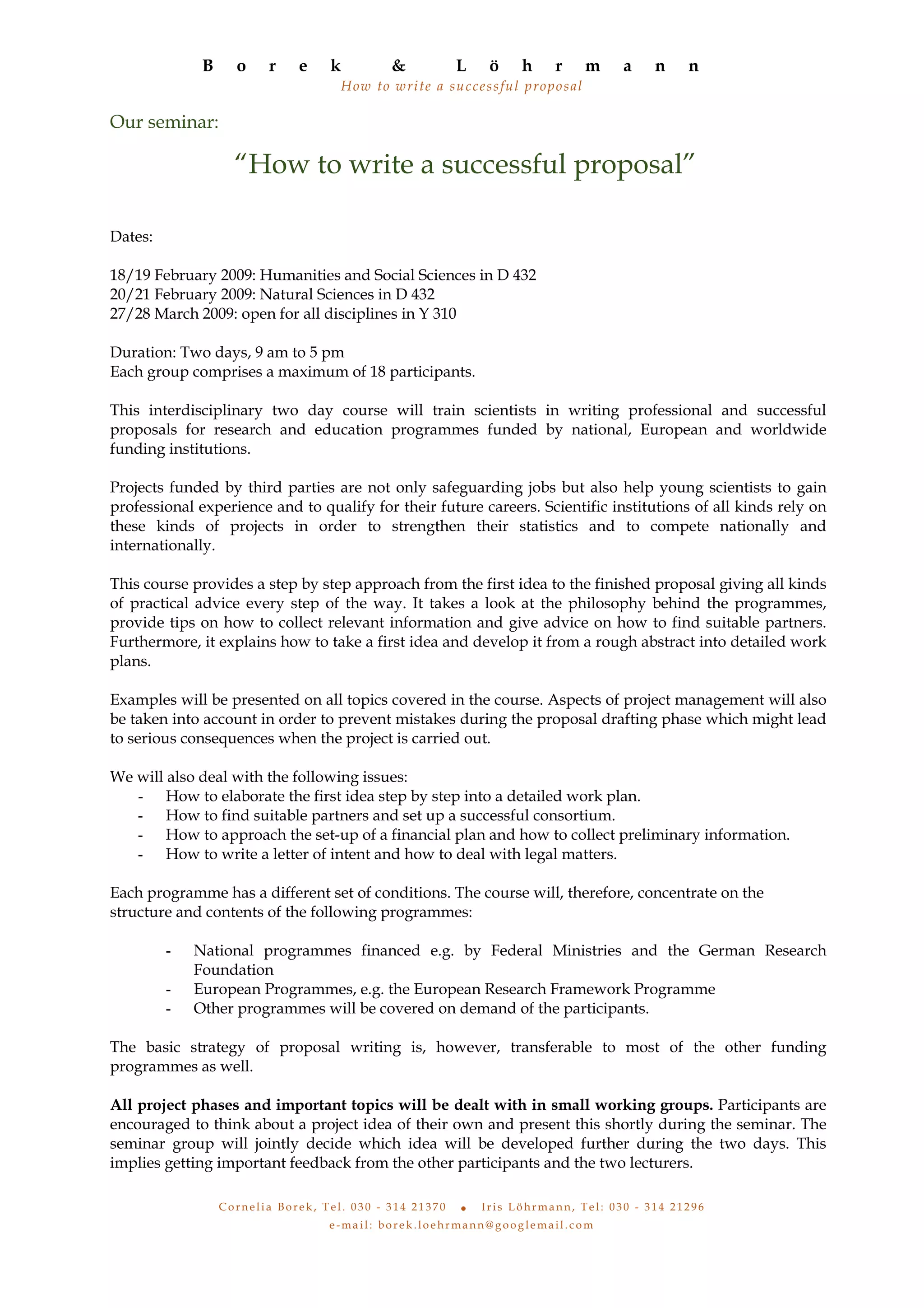 “How to write a successful proposal” . | PDF