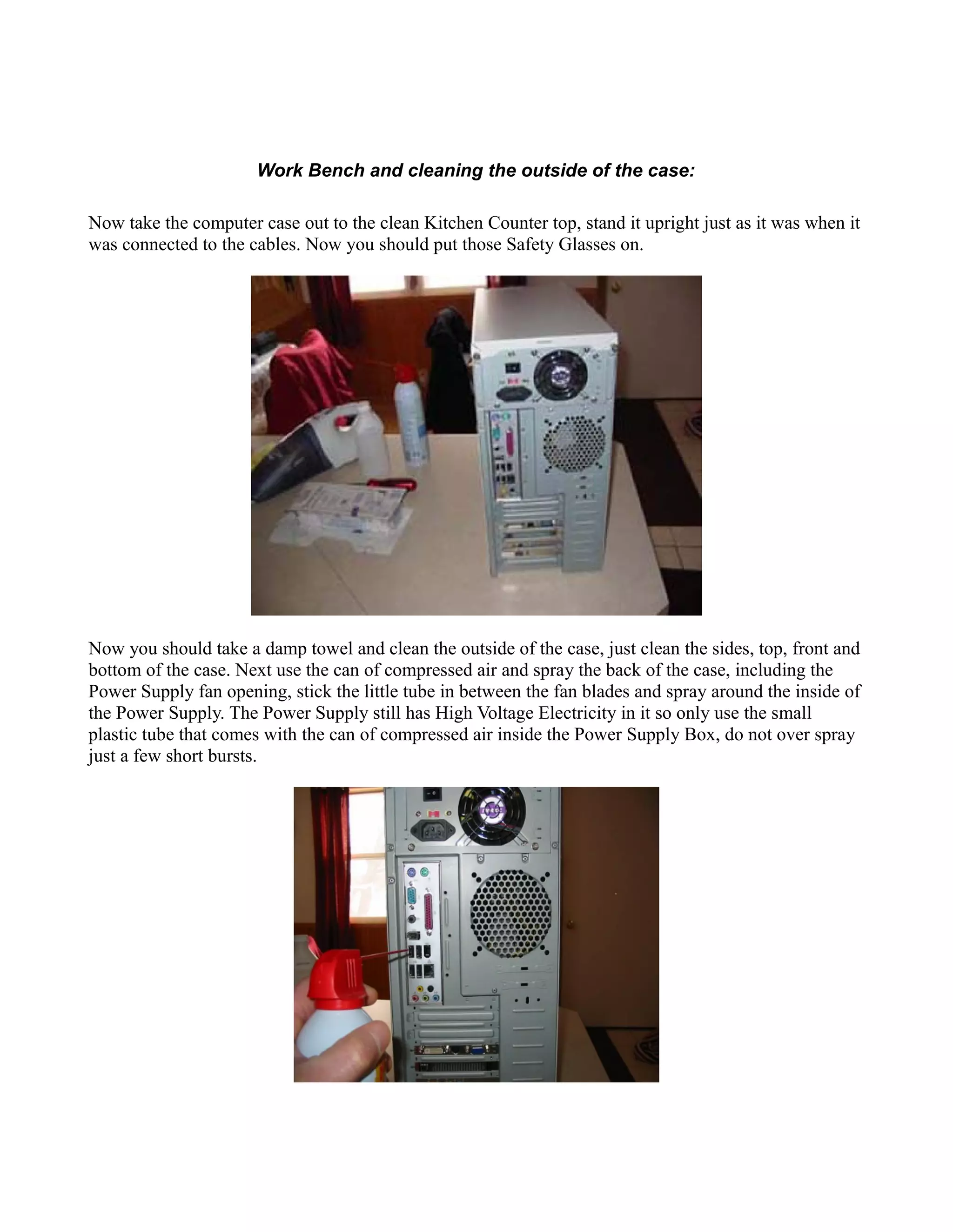 A Guide on cleaning your Computer Case, Keyboard, Mouse and Monitor | PDF