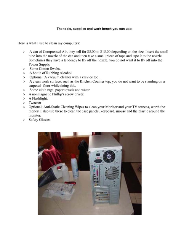 A Guide on cleaning your Computer Case, Keyboard, Mouse and Monitor ...