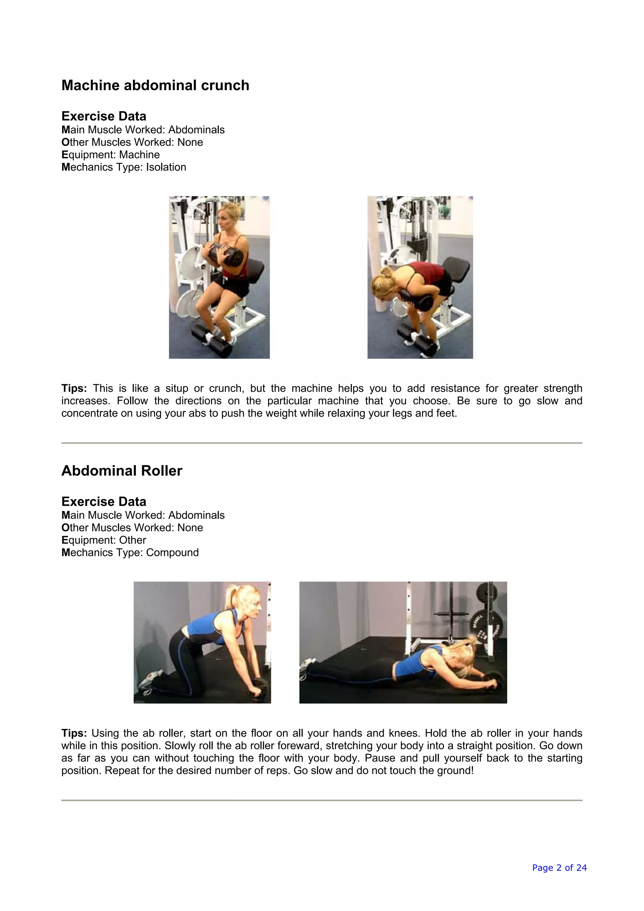 abdominal exercises | PDF