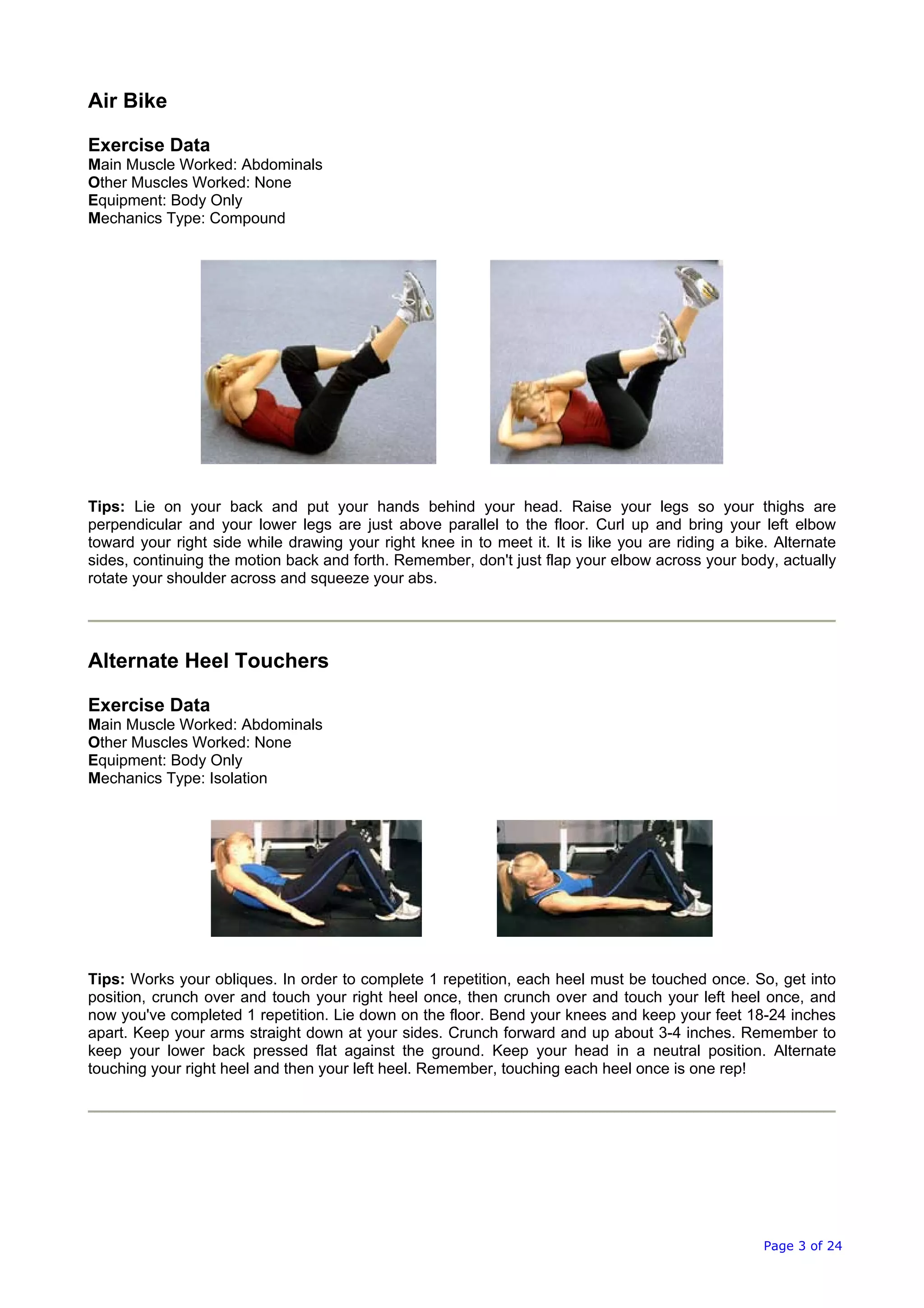 abdominal exercises | PDF