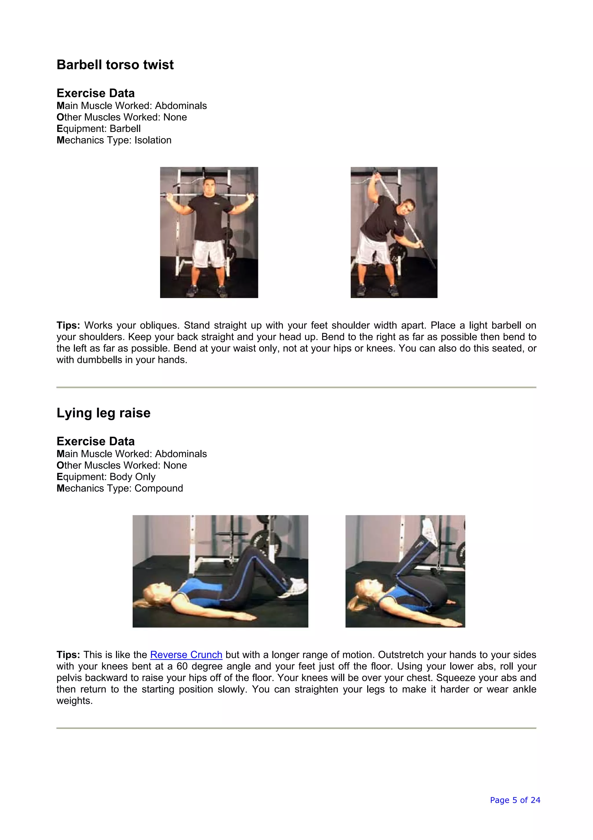 abdominal exercises | PDF