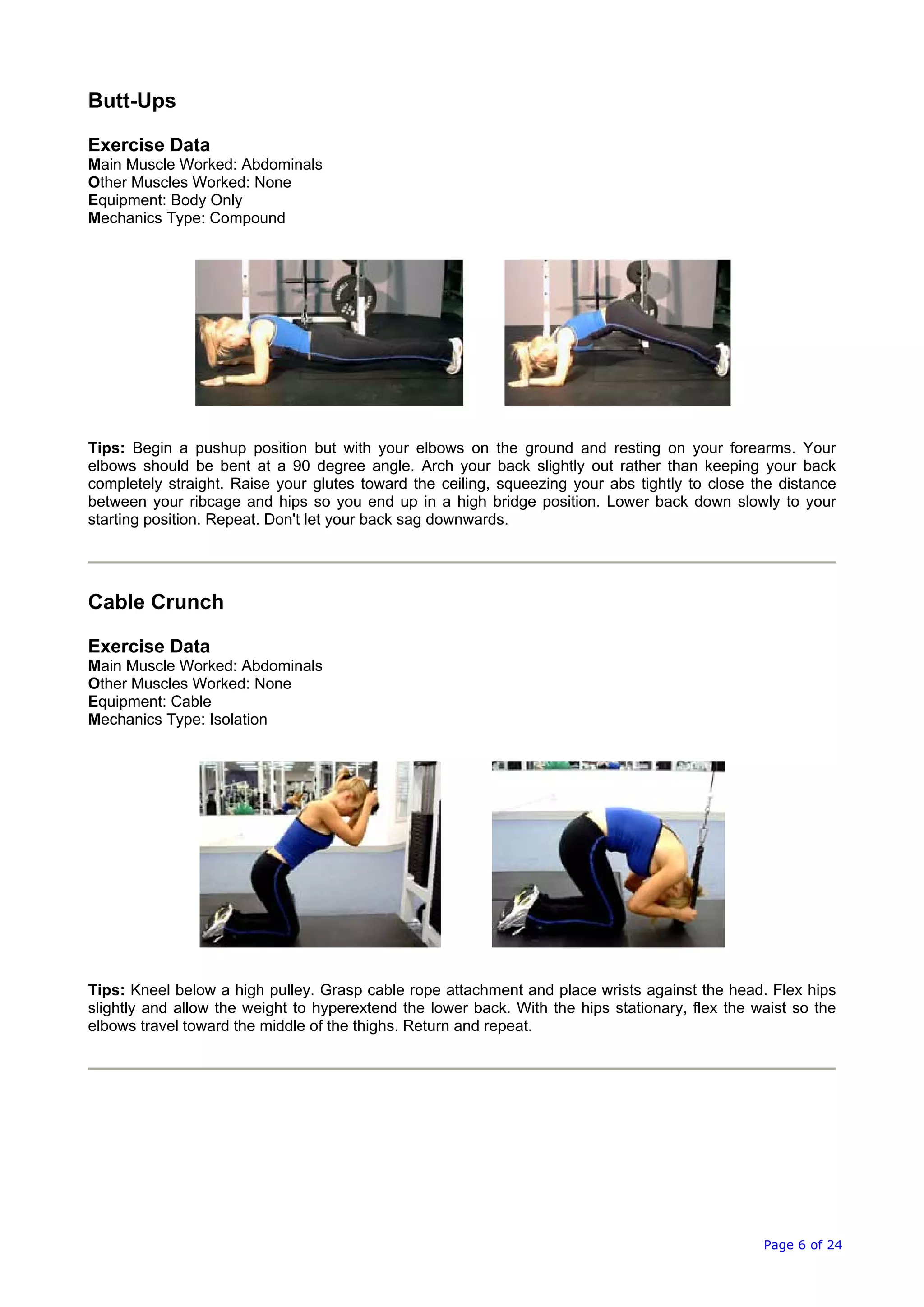 abdominal exercises | PDF