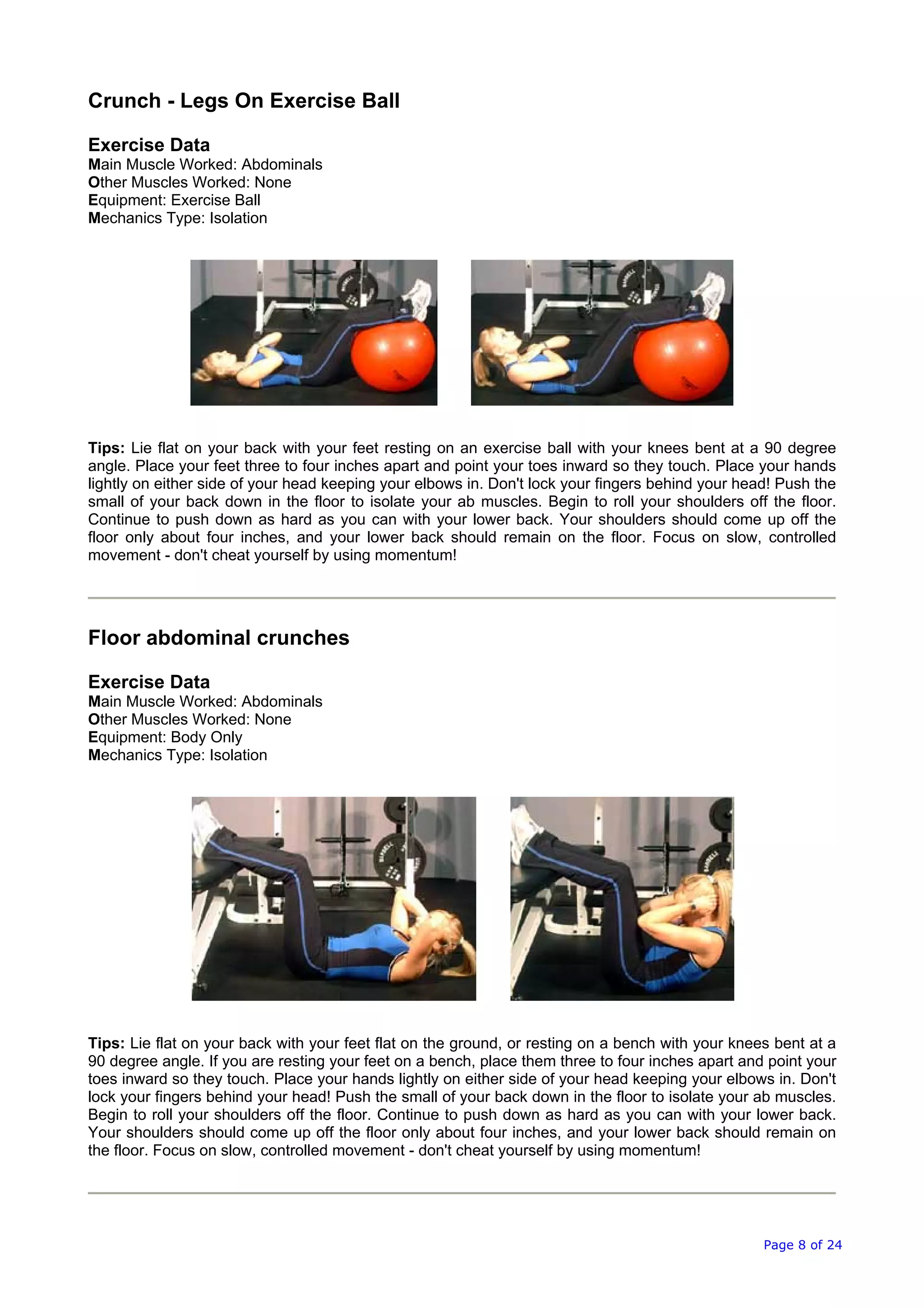 abdominal exercises | PDF