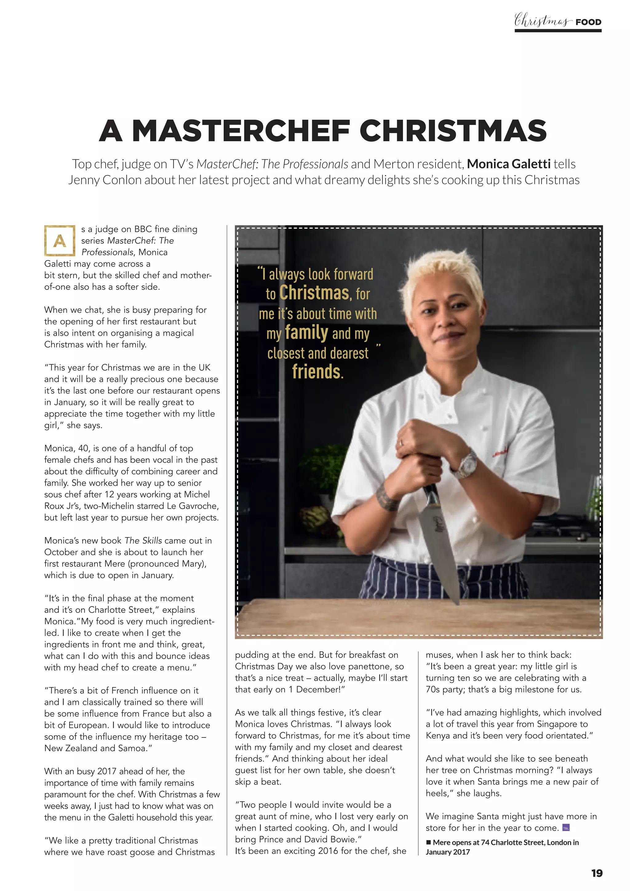 Monica Galetti Interview | PDF | Cooking | Food & Drink