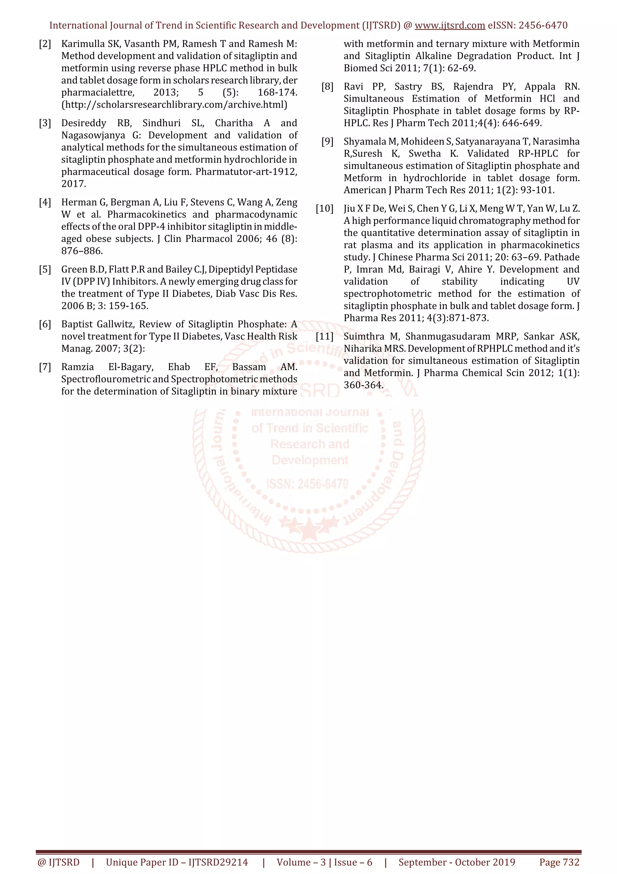 Development and Validation of an RP HPLC Method for Analysis of Sitagliptin | PDF