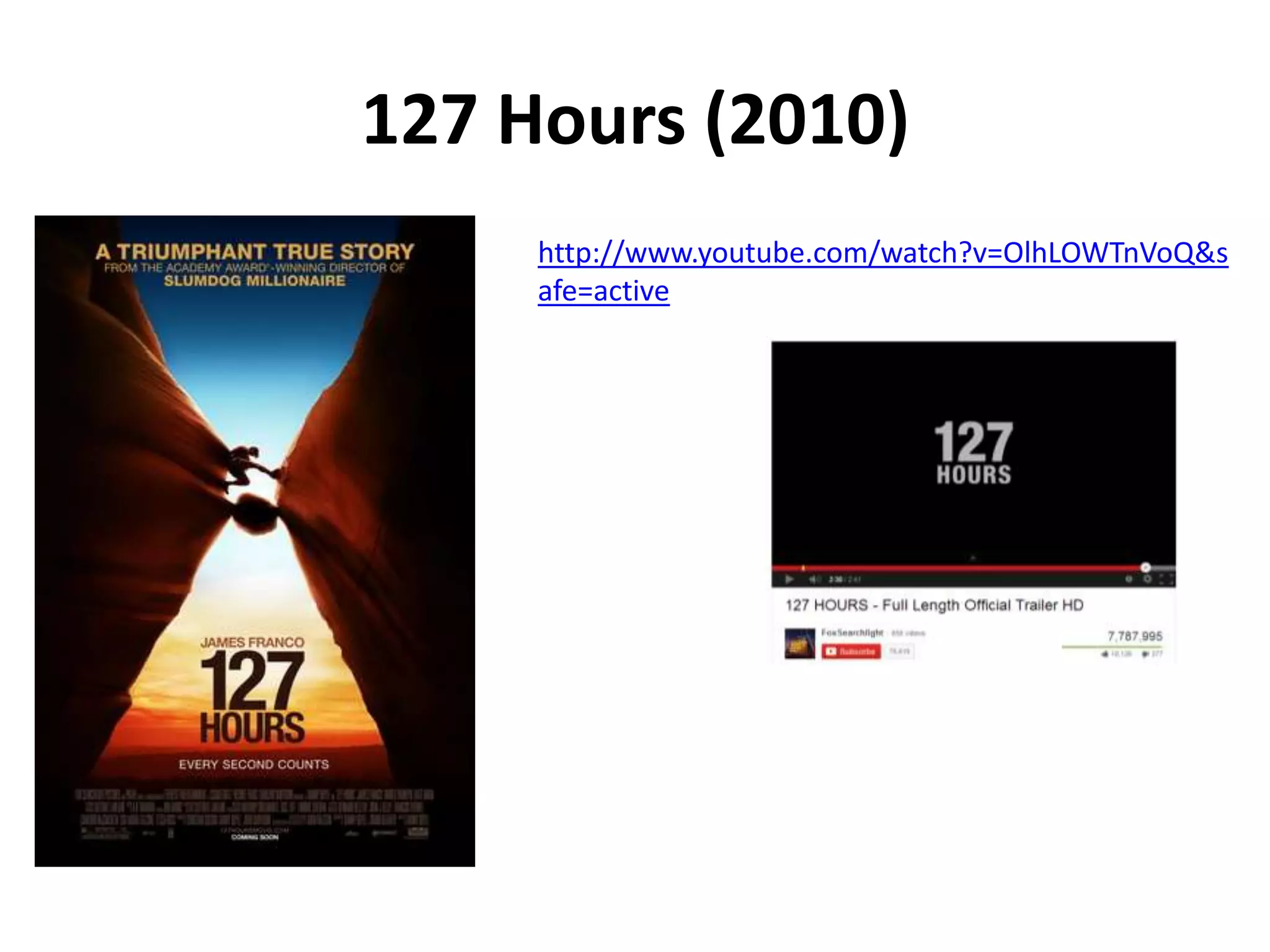 127 hours film genre assessment | PPT