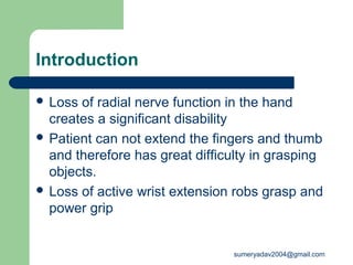 radial nerve palsy | PPT