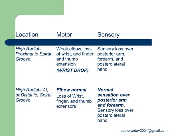 radial nerve palsy | PPT