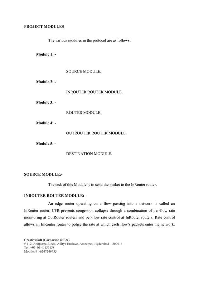 Congestion Control using network based Protocol Abstract 2017 | PDF
