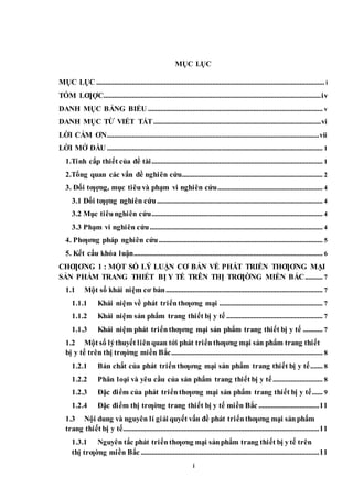 Khóa luận: Phát triển thương mại sản phẩm trang thiết bị y tế, 9 ĐIỂM | DOC