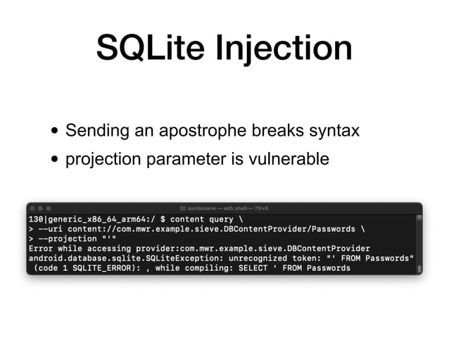 7. Attacking Android Applications (Part 2) | PPT