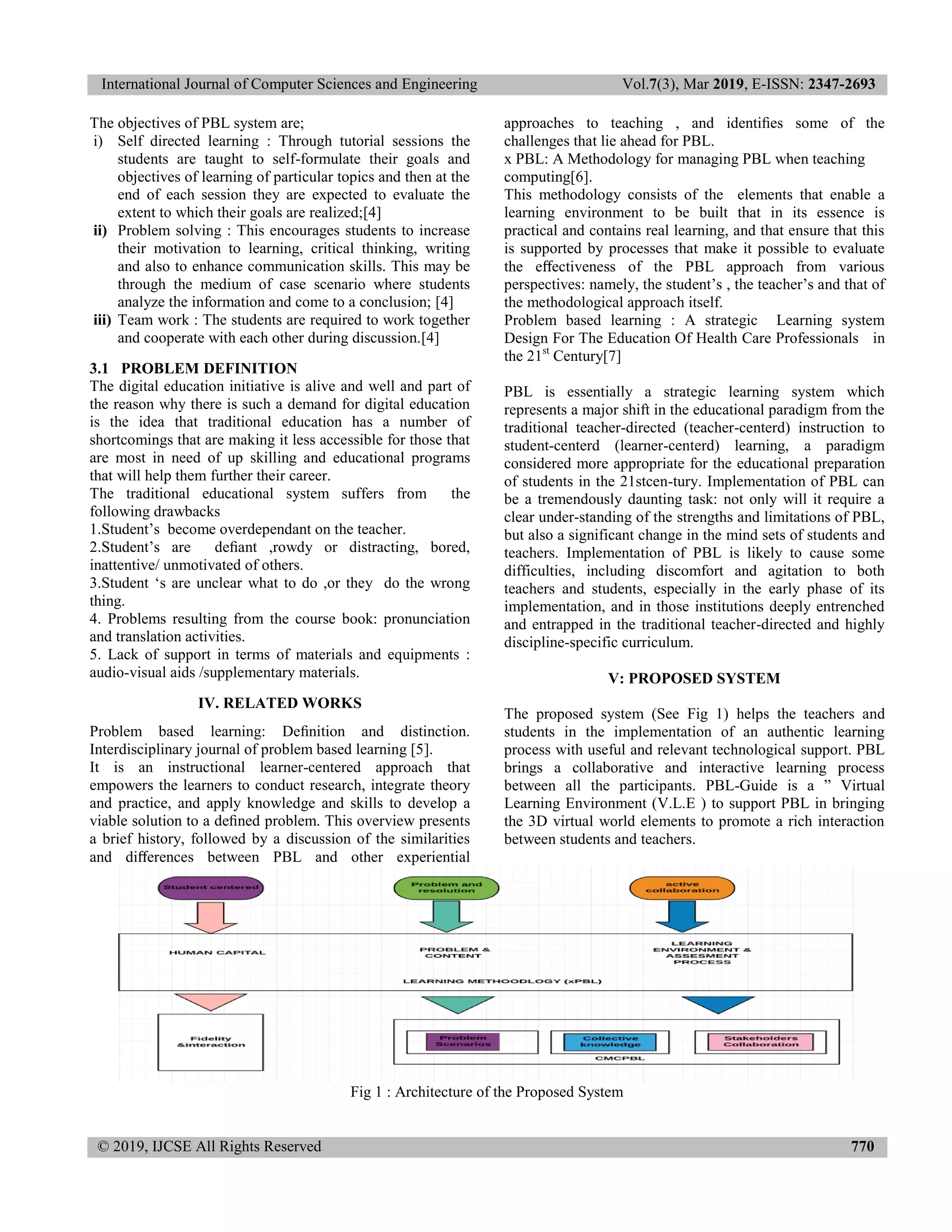 Using a Virtual Learning Environment for Problem Based Learning (P.B.L) | PDF