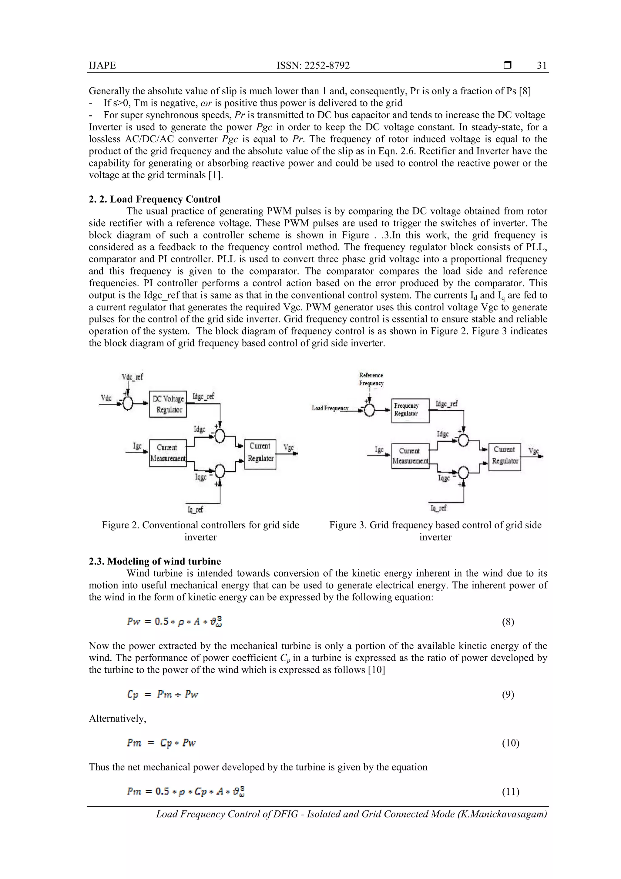 Load Frequency Control of DFIG-isolated and Grid Connected Mode | PDF