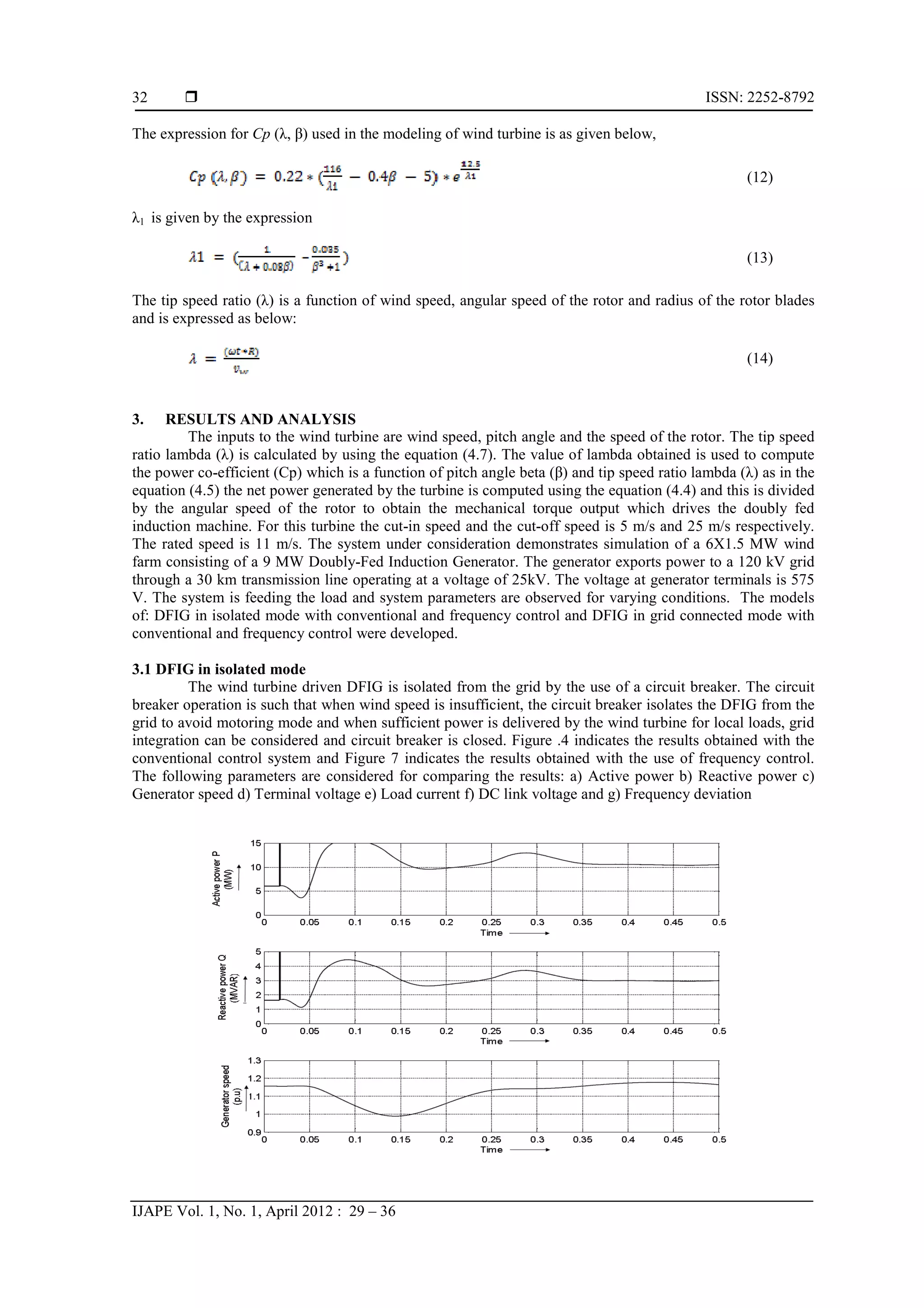 Load Frequency Control of DFIG-isolated and Grid Connected Mode | PDF