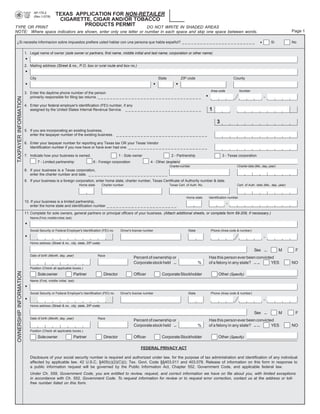 Texas Cigarette, Cigar and Tobacco Products Report Forms | PDF