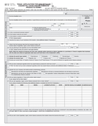 Texas Cigarette, Cigar and Tobacco Products Report Forms | PDF