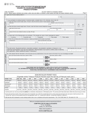 Texas Cigarette, Cigar and Tobacco Products Report Forms | PDF