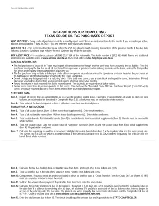 Texas Crude Oil Tax Forms- 10-156 and 10-160 Crude Oil Tax - Purchaser ...