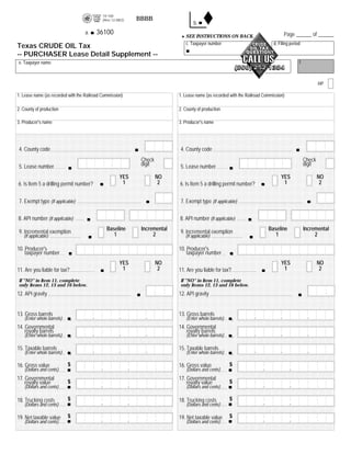 Texas Crude Oil Tax Forms- 10-156 and 10-160 Crude Oil Tax - Purchaser ...