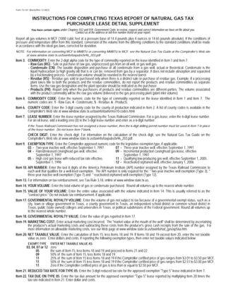 Texas Natural Gas Tax Forms-10-161 Natural Gas Tax Purchaser Lease ...