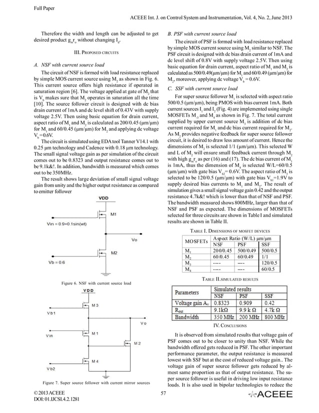 Analysis and Design of CMOS Source Followers and Super Source Follower ...