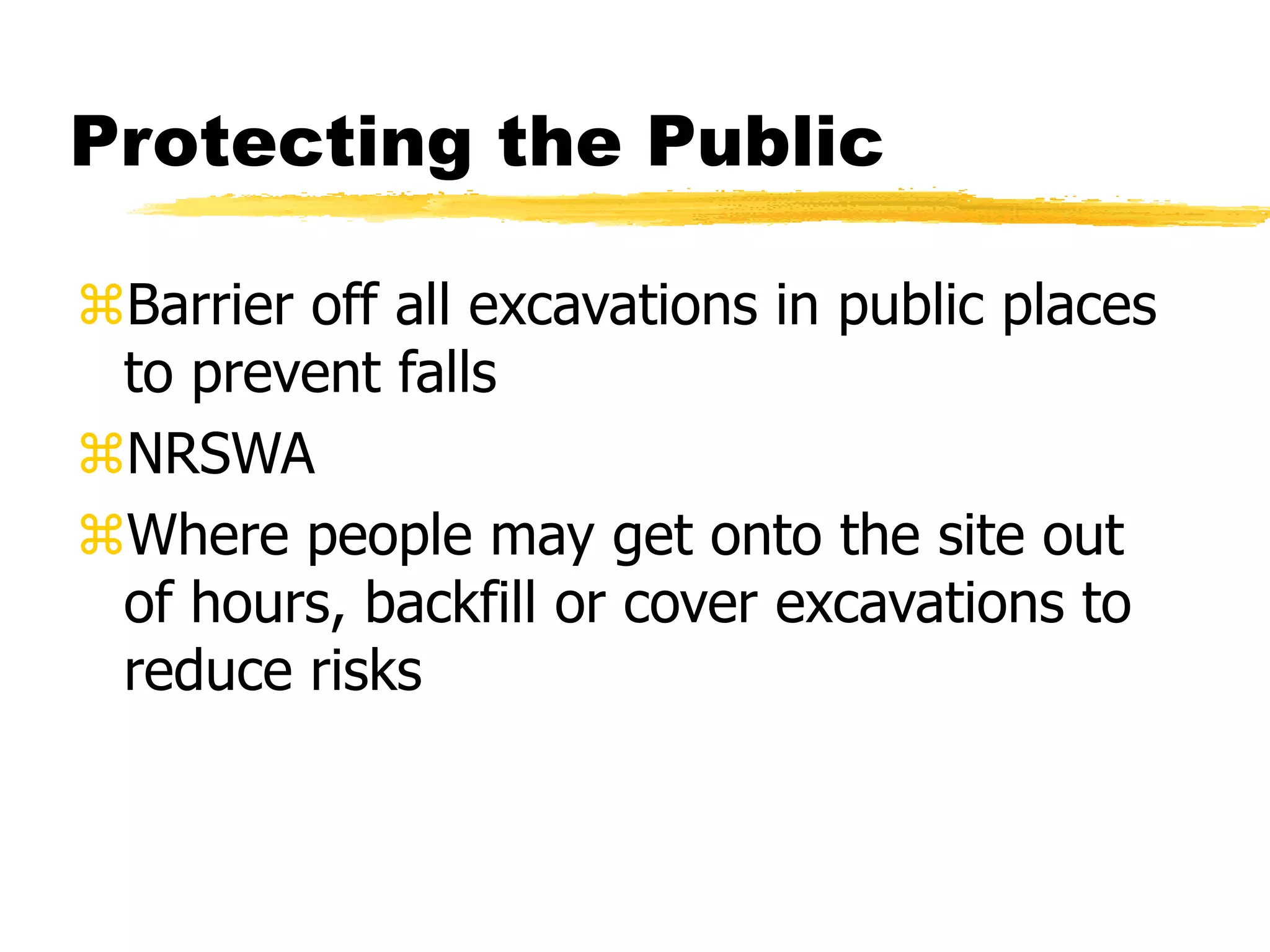Safety in excavation | PPT