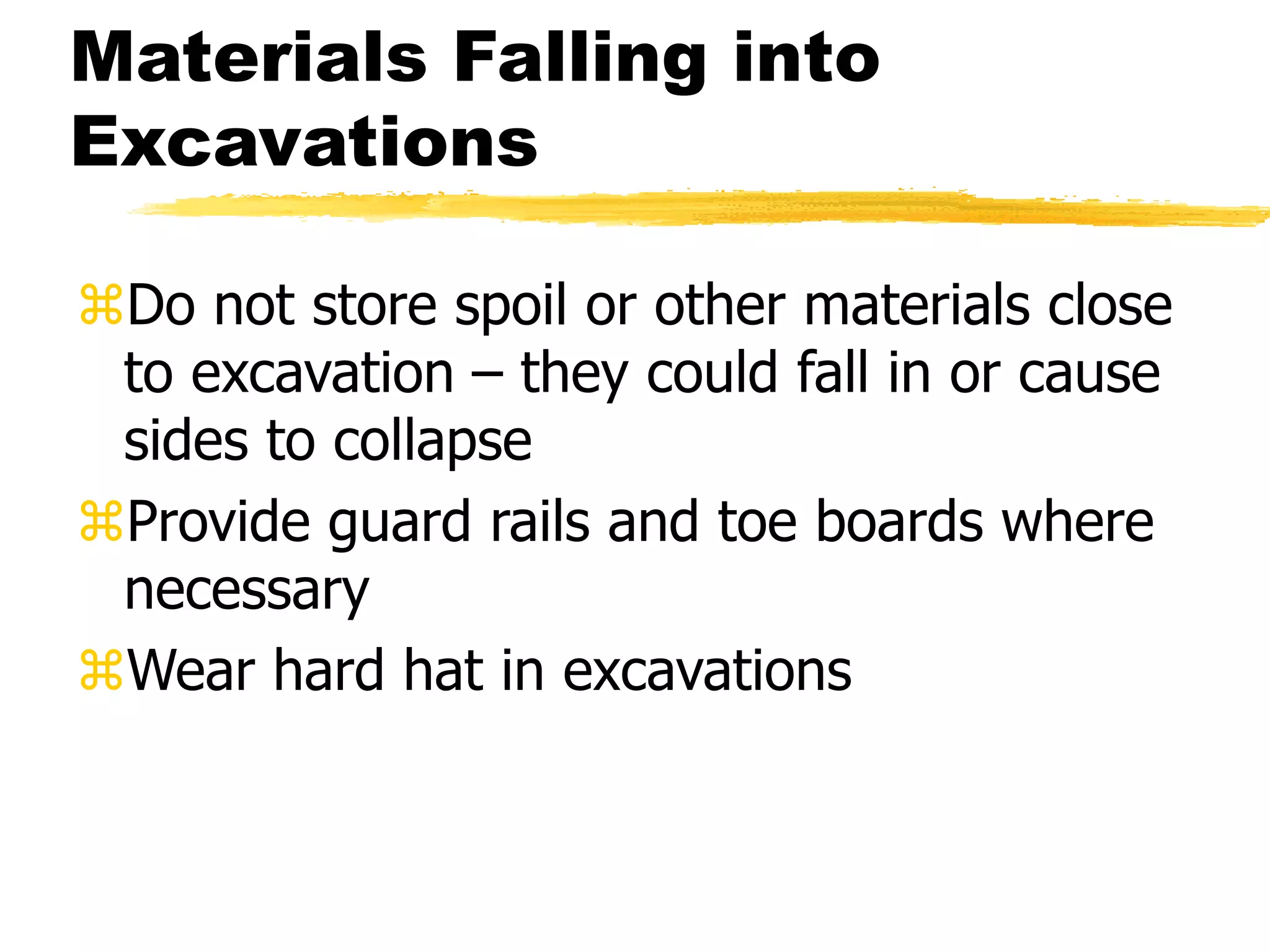 Safety in excavation | PPT