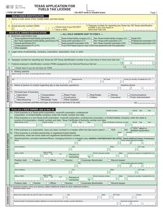 Texas Motor Fuels, Interstate Trucker, and IFTA Forms-AP-133 Texas ...