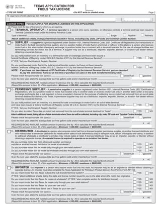 Texas Motor Fuels, Interstate Trucker, and IFTA Forms-AP-133 Texas ...
