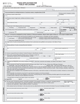 Texas Motor Fuels, Interstate Trucker, and IFTA Forms-AP-133 Texas ...