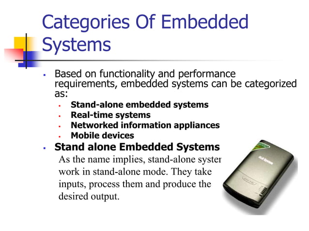 Embedded system and real time operating system | PPT