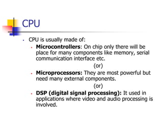 Embedded system and real time operating system | PPT