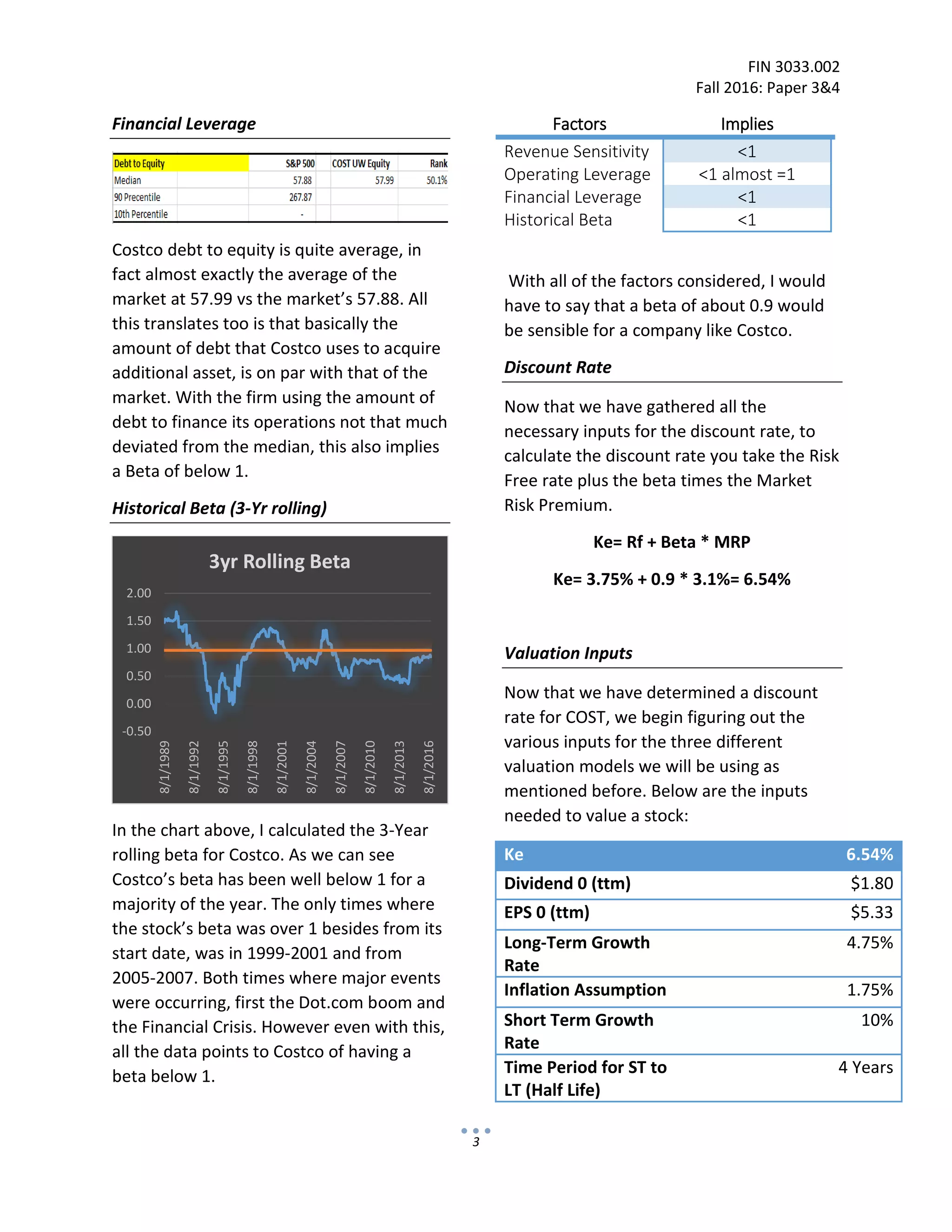 Valuation of Costco | PDF